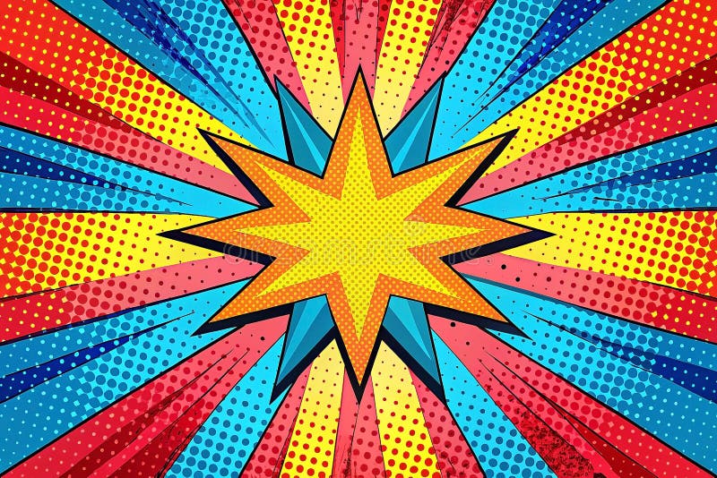 Pop Art Comic Explosion Background Stock Illustration - Illustration of ...