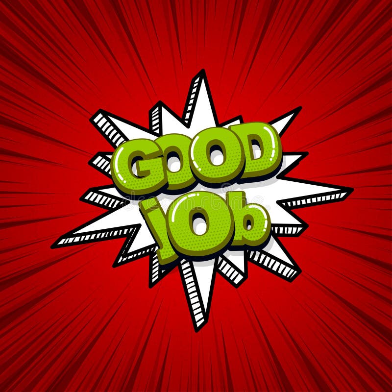Pop Art Good Job Stock Illustrations – 261 Pop Art Good Job Stock ...