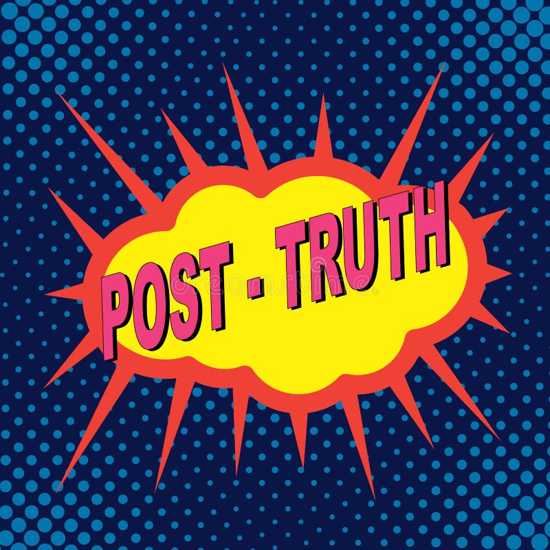 Pop Art Comics Design Icon `Post-Truth`. Stock Vector - Illustration of ...