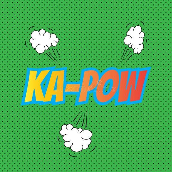 Pop Art Comics Kapow Speech Bubble Stock Vector - Illustration of bomb ...