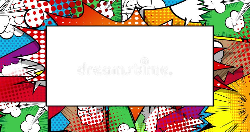 Pop Art, Comics Style, Retro Manga Cartoon Backdrop. Comic Book ...