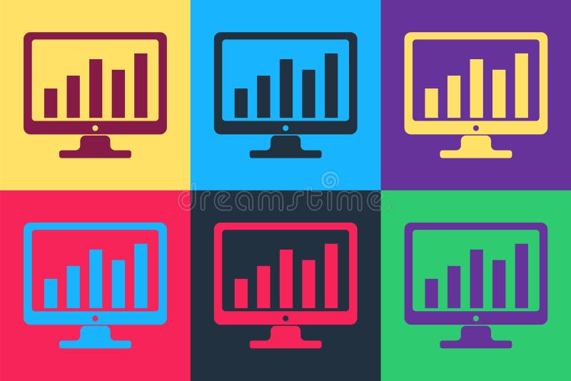 Laptop Computer Chart Graphs Screen Stock Illustrations – 717 Laptop ...