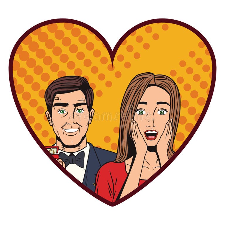 Cartoon Proposal Pop Art Stock Illustrations 98 Cartoon Proposal Pop