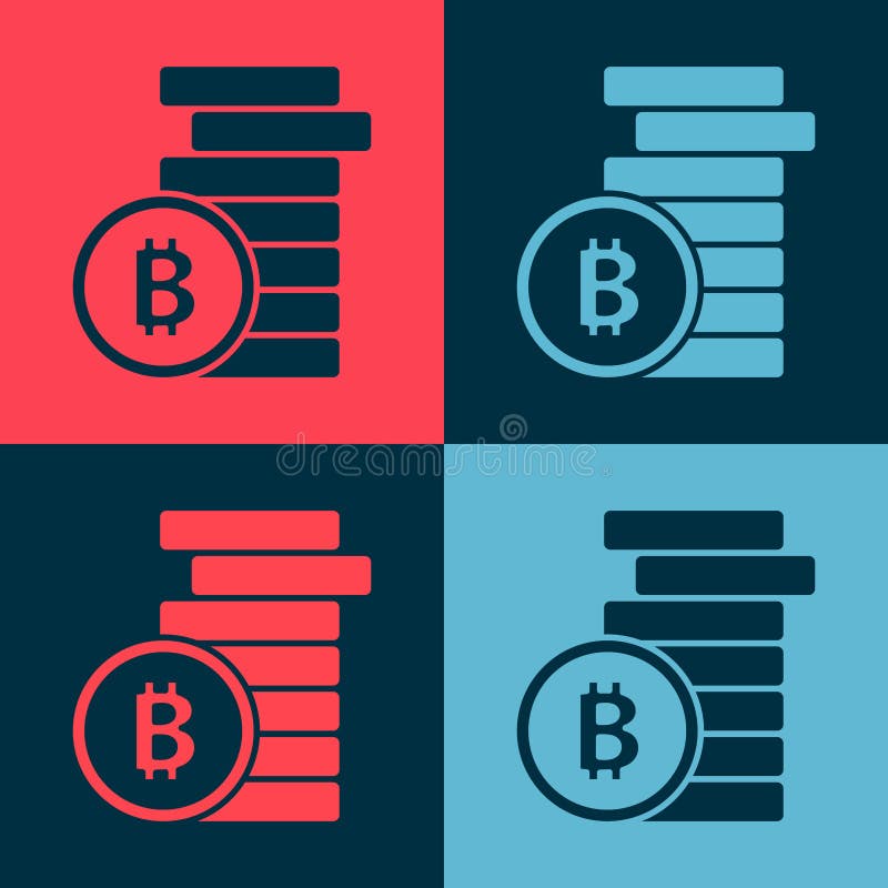 Bitcoin Coin Pop Art Stock Illustrations – 870 Bitcoin Coin Pop Art ...
