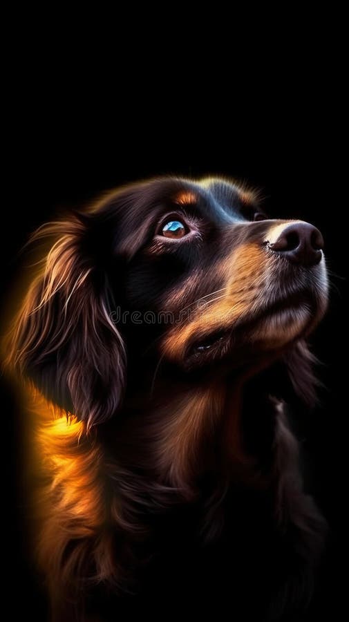 Pop Art Dog on Dark Background. Generative AI Stock Illustration ...