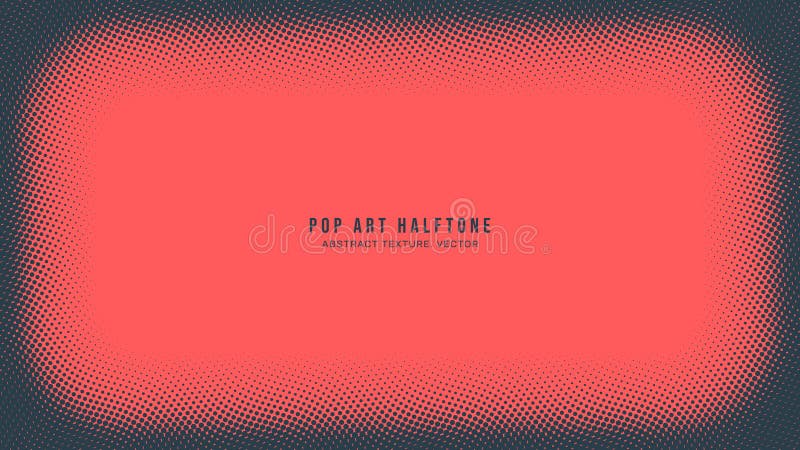 Pop Art Dots Halftone Pattern Vector Vignette Frame Red Blue Abstract ...
