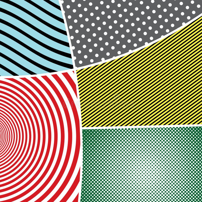 Pop Art Elegant Colorful Composition Stock Vector - Illustration of ...