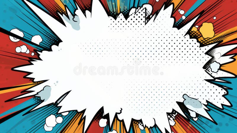 Pop Art Explosion: Comics Bubble Background with Stark Compositions Stock Illustration ...
