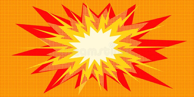Red yellow explosion comic stock vector. Illustration of cartoon ...