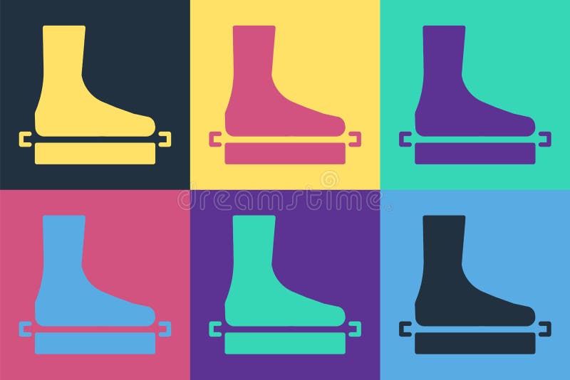 Pop Art Flat Foot Icon Isolated on Color Background. Vector Stock ...