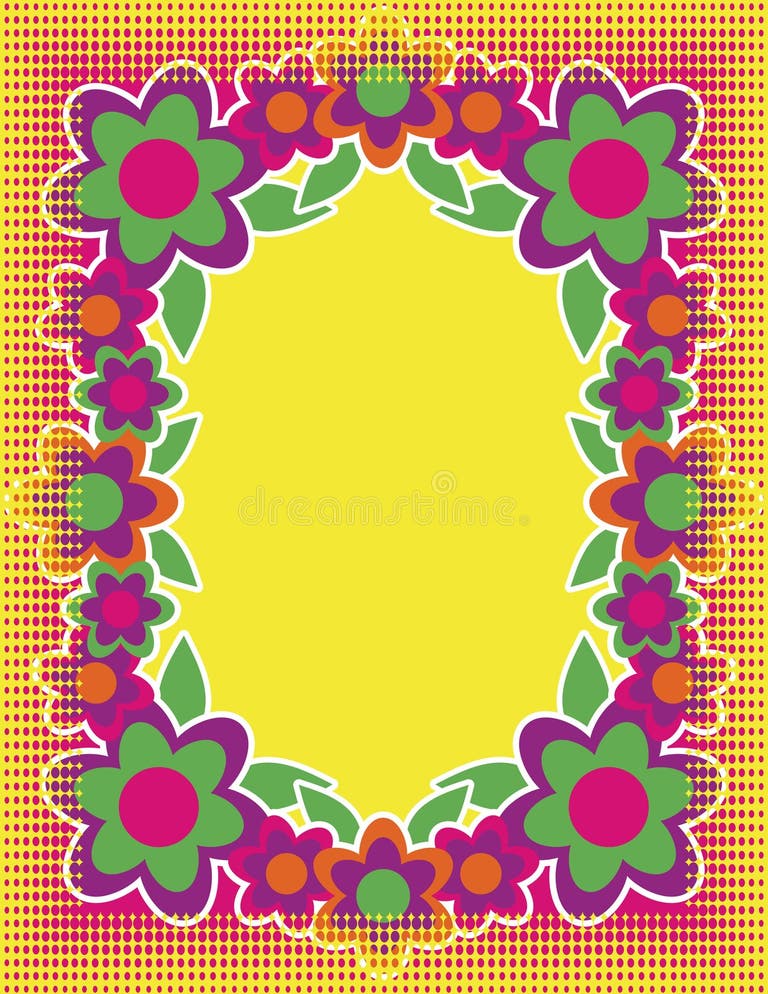 Flower Power Border Stock Illustrations – 2,588 Flower Power Border ...