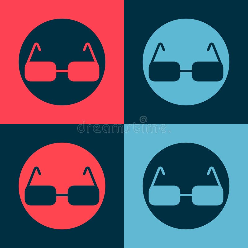 Pop Art Glasses Icon Isolated on Color Background. Eyeglass Frame ...