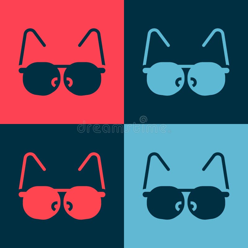 Pop Art Glasses Icon Isolated on Color Background. Eyeglass Frame ...