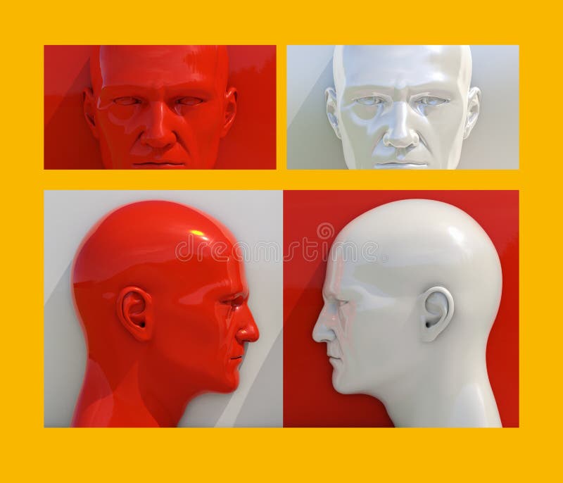 Pop Art Heads stock illustration. Illustration of fashion - 90435103