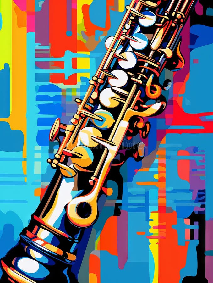 Pop Art Oboe stock illustration. Illustration of generative - 282547180