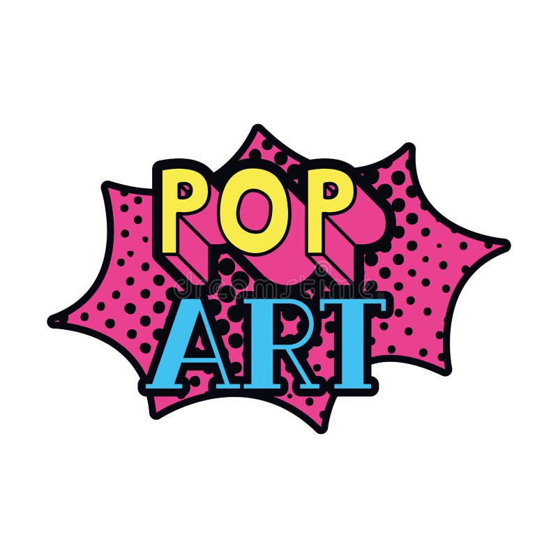 Pop Art Label Isolated Icon Stock Vector - Illustration of logo ...