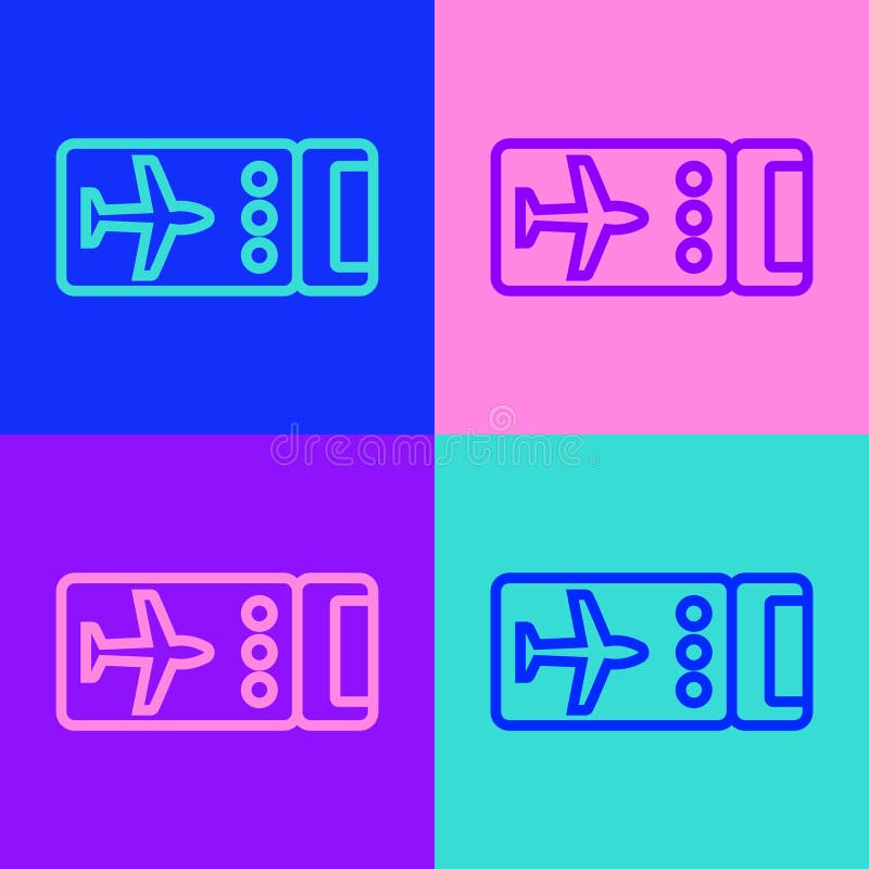 Flight Ticket Line Art Stock Illustrations – 2,238 Flight Ticket Line ...