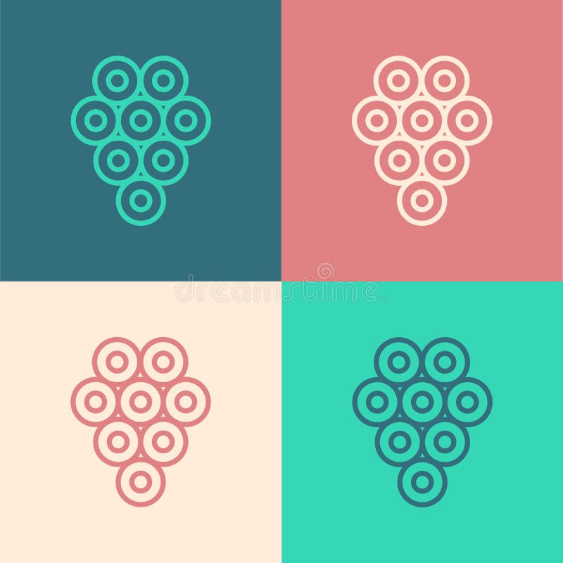 Pop Art Line Caviar Icon Isolated on Color Background. Vector Stock ... Pop Art Line Caviar Icon Isolated on Color Background. Vector Stock ...