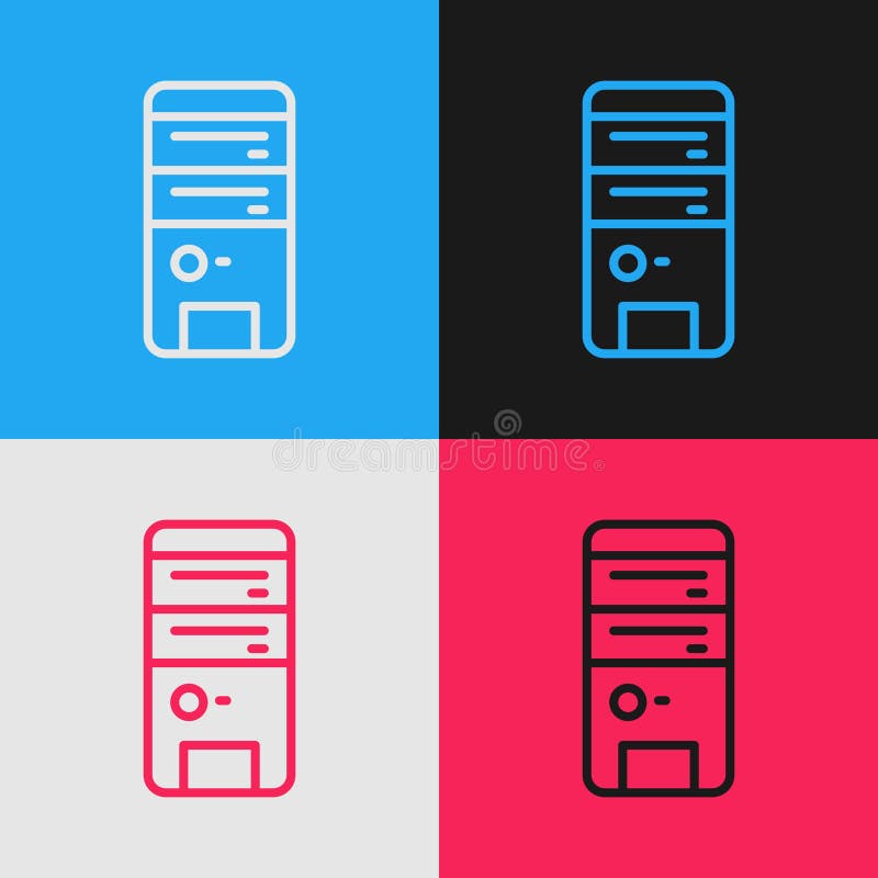 Pc Line Art Stock Illustrations – 12,858 Pc Line Art Stock ...