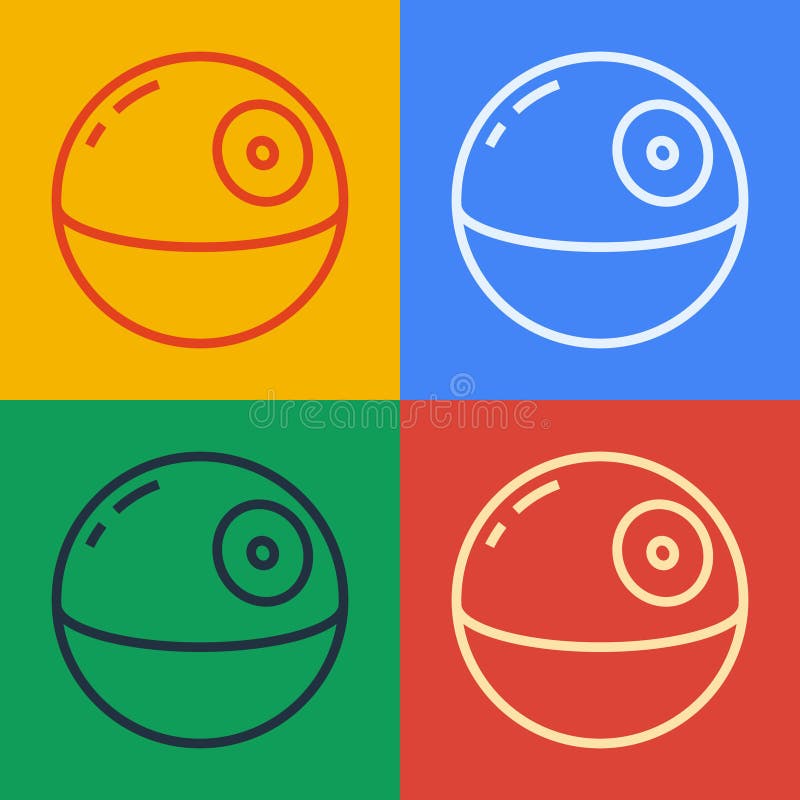 Death Star Icon. Trendy Modern Flat Linear Vector Death Star Icon on ...