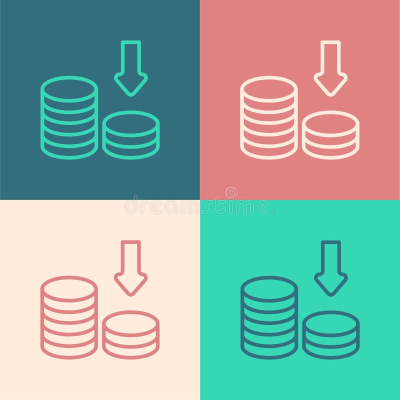Decrease Arrow Down on Blackboard Stock Image - Image of graph, black: 26047679