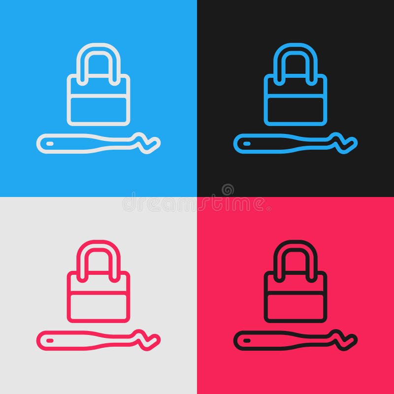 Lock Picks Icon, Cartoon Style Stock Vector - Illustration of lockpick ...