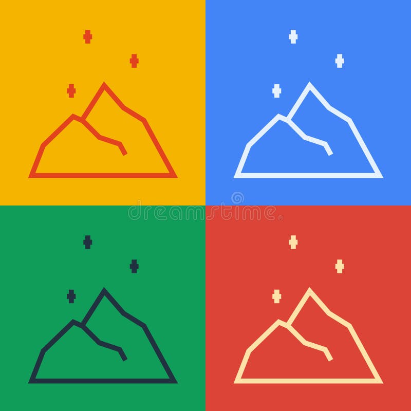 Pop Art Line Magic Powder Icon Isolated on Color Background. Vector ...