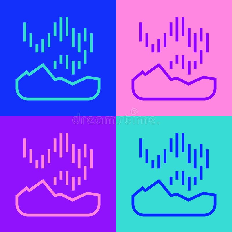 Northern Lights Line Art Stock Illustrations – 2,023 Northern Lights ...