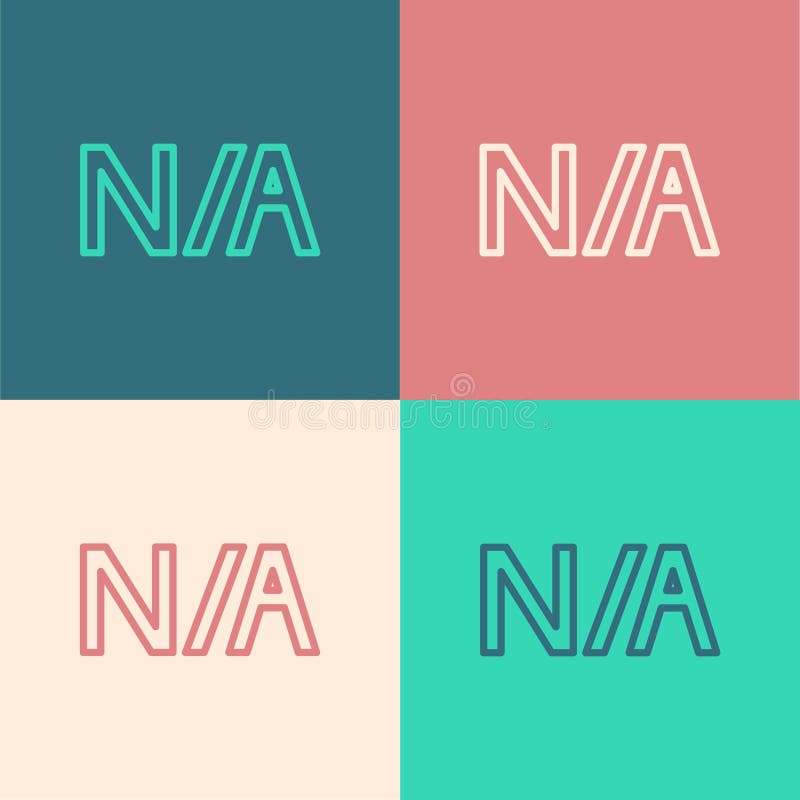 Not Applicable Icon of 3 Types Color, Black and White, Outline ...