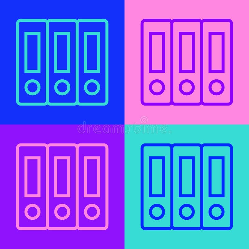 Color Binder Folders Shelf Stock Illustrations – 289 Color Binder ...