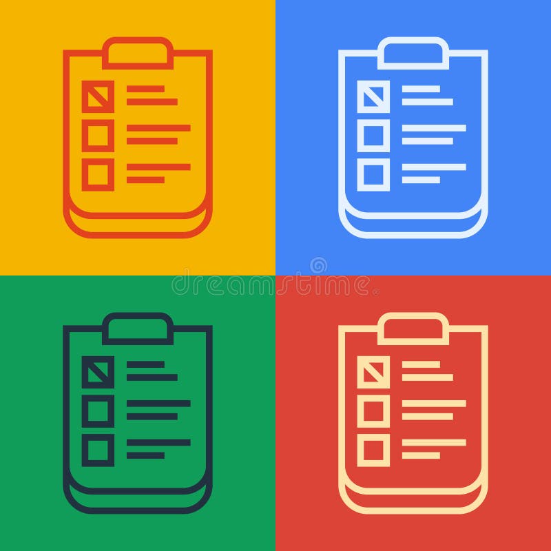 Pop Art Line Psychological Test Icon Isolated on Color Background ...