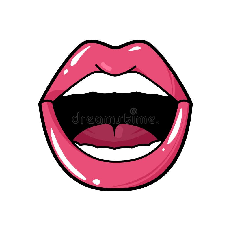Pop Art Woman Lips Sexy Mouth Stock Illustrations 1 297 Pop Art Woman