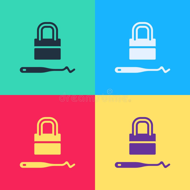 Lock Picks Icon, Cartoon Style Stock Vector - Illustration of lockpick ...