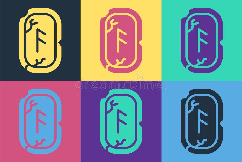 Two Color Runes Vector Icon from Magic Concept. Isolated Blue Runes ...