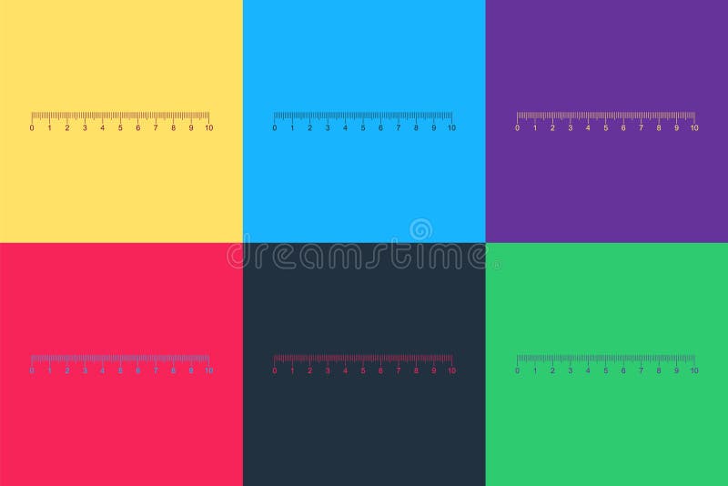 Pop Art Measuring Scale, Markup for Rulers Icon Isolated on Color ...