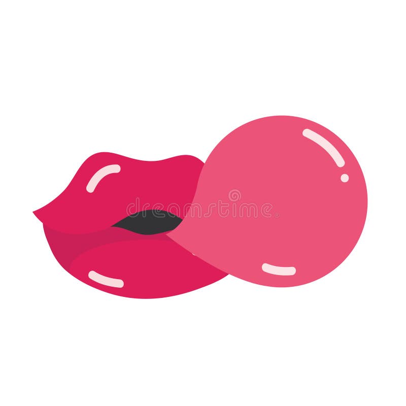 Mouth Bubble Gum Stock Illustrations 740 Mouth Bubble Gum Stock
