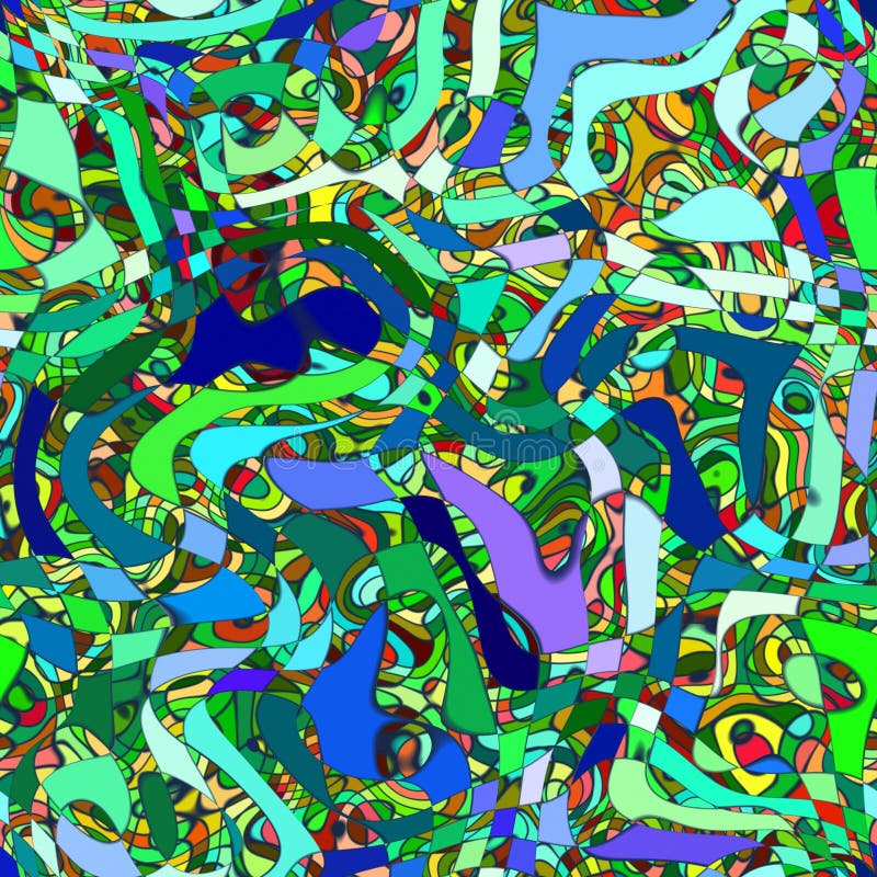 Pop Art Multicolor Irregular Shapes D Seamless Stock Illustration ...