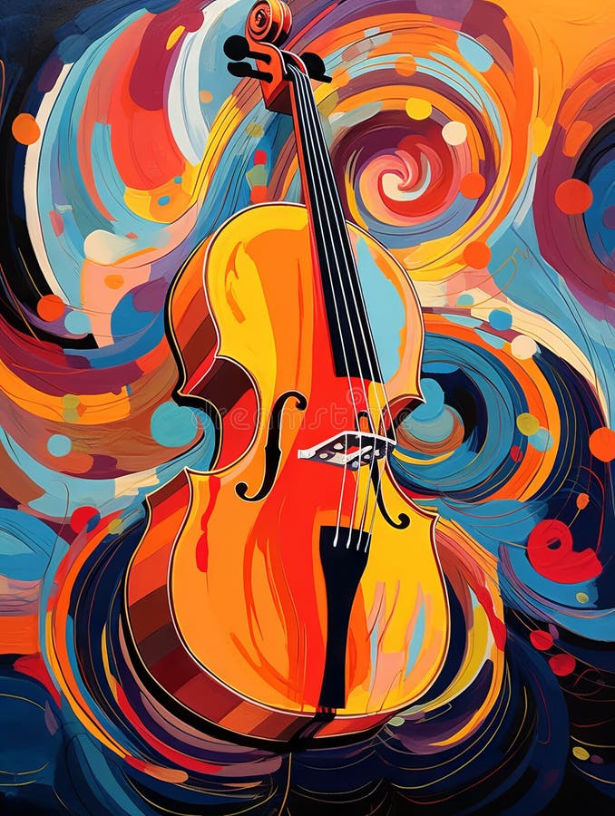 Pop Art Musical Instruments, Generative Ai Stock Illustration ...