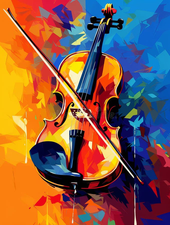 Pop Art Musical Instruments, Generative Ai Stock Illustration ...