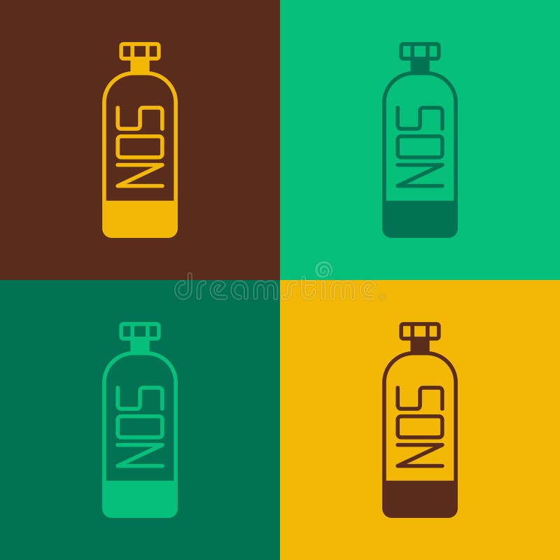 Pop Art Nitrous Oxide Icon Isolated on Color Background. Vector Stock ...