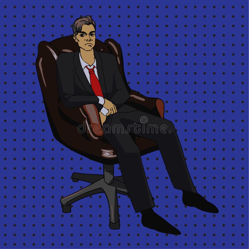 Pop Art Office Comic Style Vector Illustration Stock Vector ...