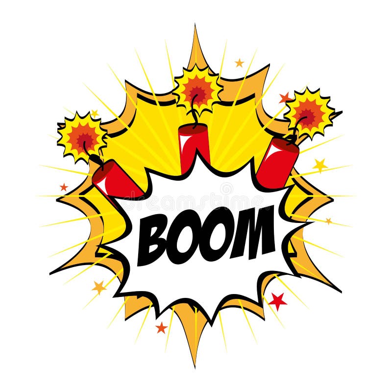 Cartoon Comic Book Crash Explosion Sound Effect Stock Vector ...