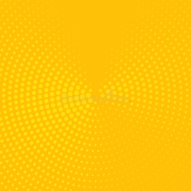 Pop Art Pattern. Halftone Comic Background in Yellow. Yellow Dot Print ...