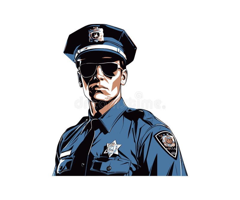 Pop Art of a Police. Vector Illustration Design Stock Illustration ...