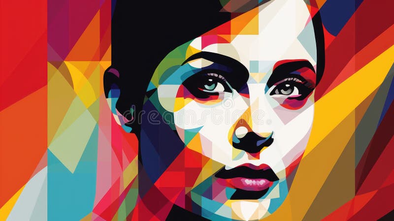 Pop Art Portrait with Extreme Suprematism Style Stock Illustration ... Pop Art Portrait with Extreme Suprematism Style Stock Illustration ...