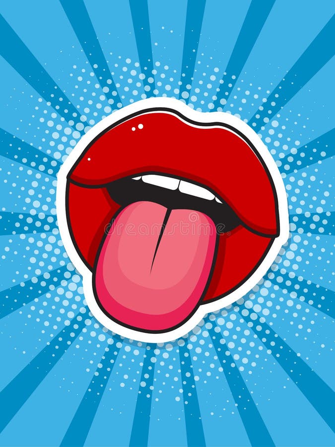 Lips Tongue Pop Art Retro Stock Illustrations – 441 Lips Tongue Pop Art ...