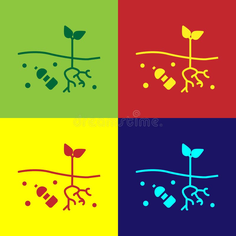 Pop Art the Problem of Pollution of the Planet Icon Isolated on Color ...