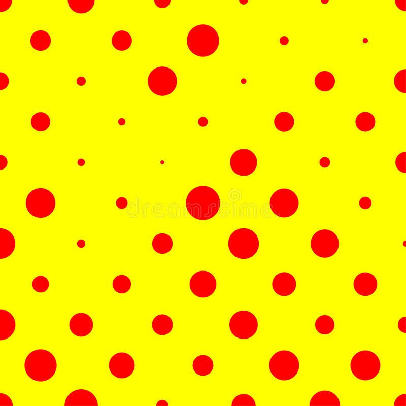 Pop Art, Red Yellow Comic Effect Background. Random Dots, Dotted ...