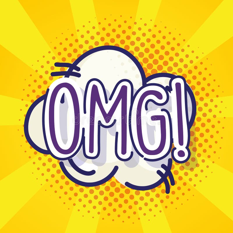 Pop Art Retro Message Cloud Comic Halftone Background Stock Vector ...