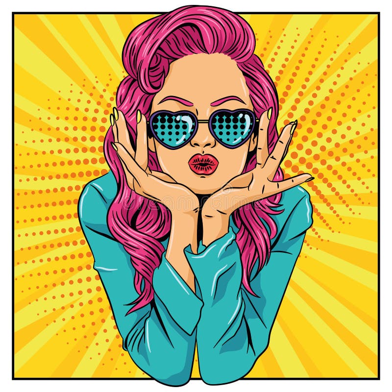 Comic Book Pop Art Kiss Stock Illustrations – 337 Comic Book Pop Art ...